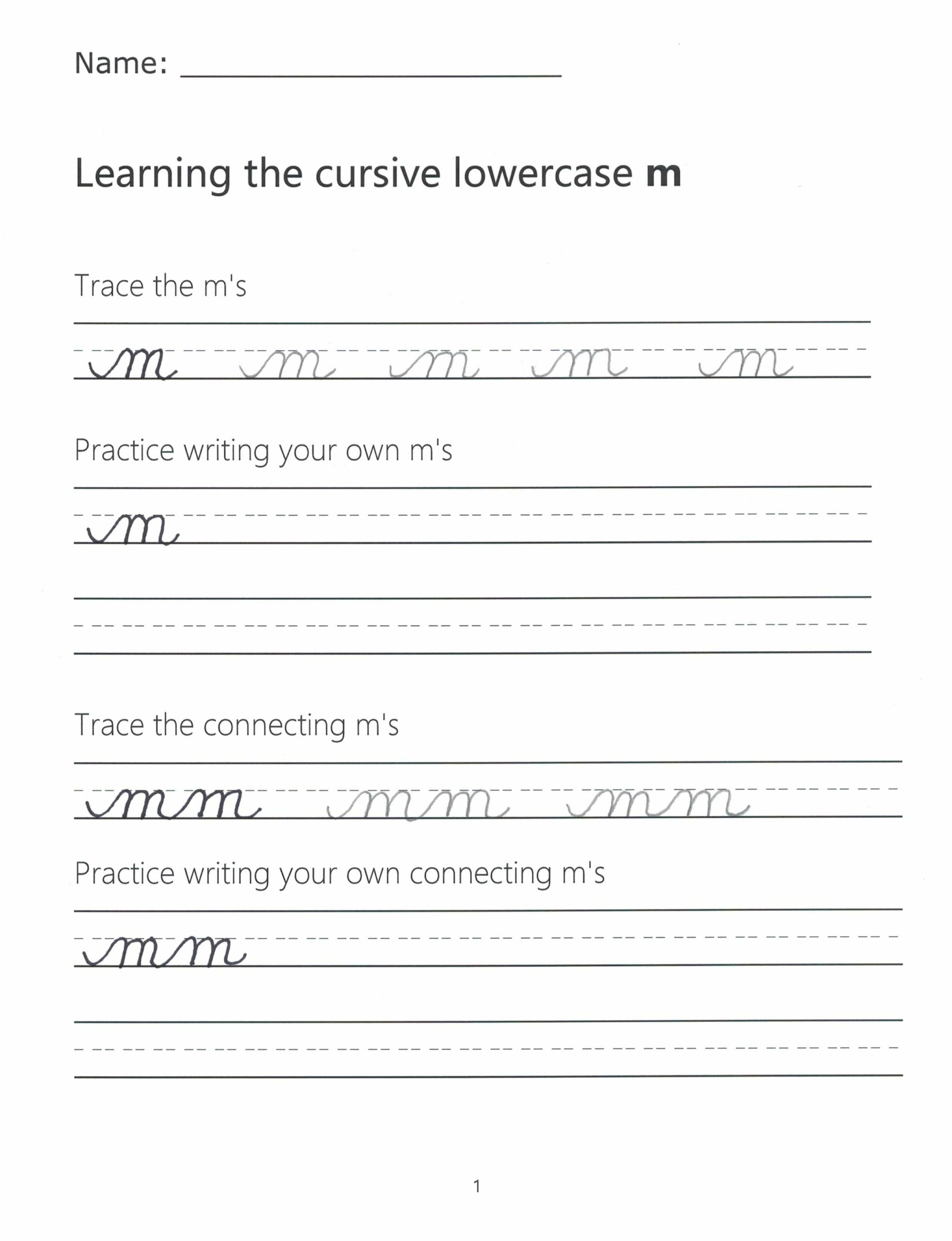 How To Write A Cursive M INFOLEARNERS