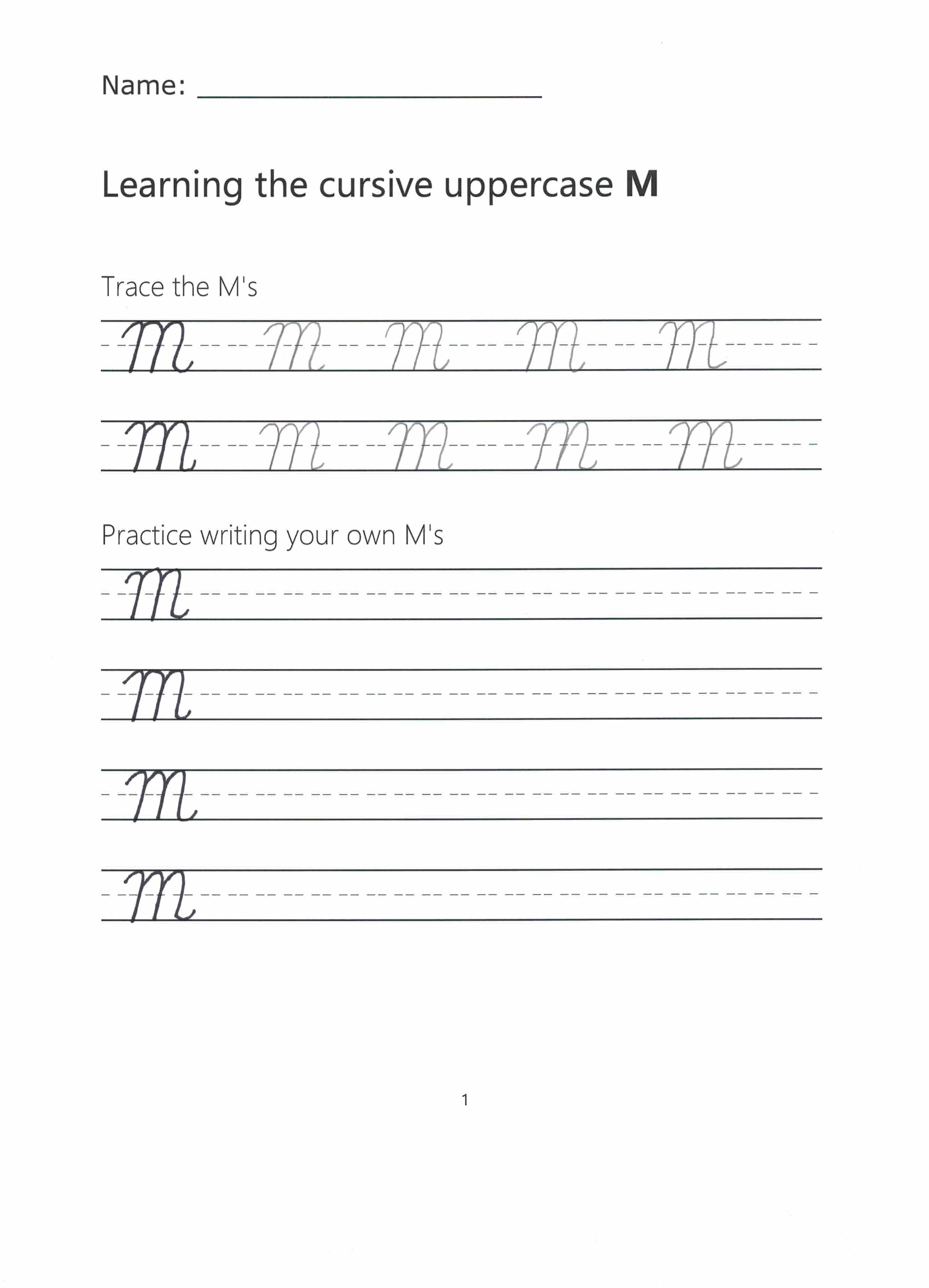 Cursive M How To Write A Capital M In Cursive Cursive M How To Write A Capital M In Cursive