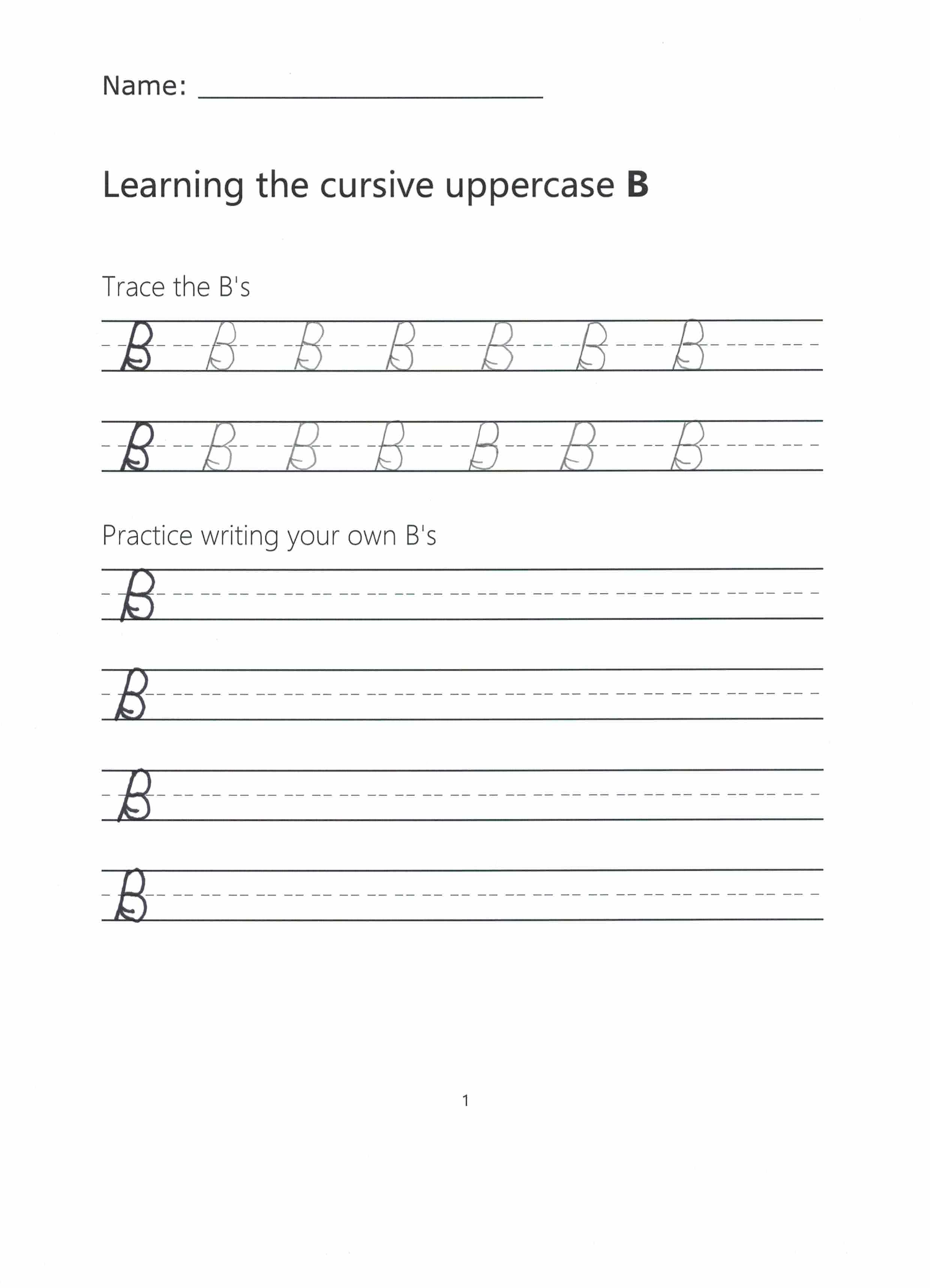 Cursive B How To Write A Capital B In Cursive Cursive B How To Write A Capital B In Cursive